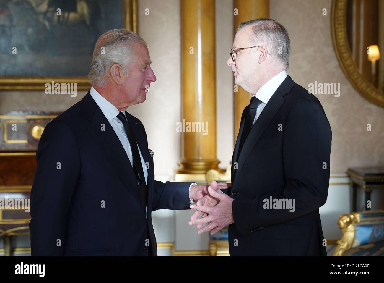 King Charles III speaks with Prime Minister of Australia, Anthony ...