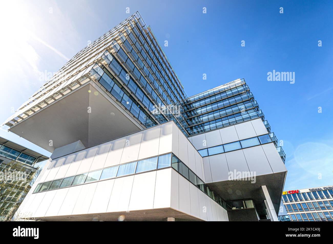 Modern glass building architecture, Stuttgart, Germany Stock Photo - Alamy