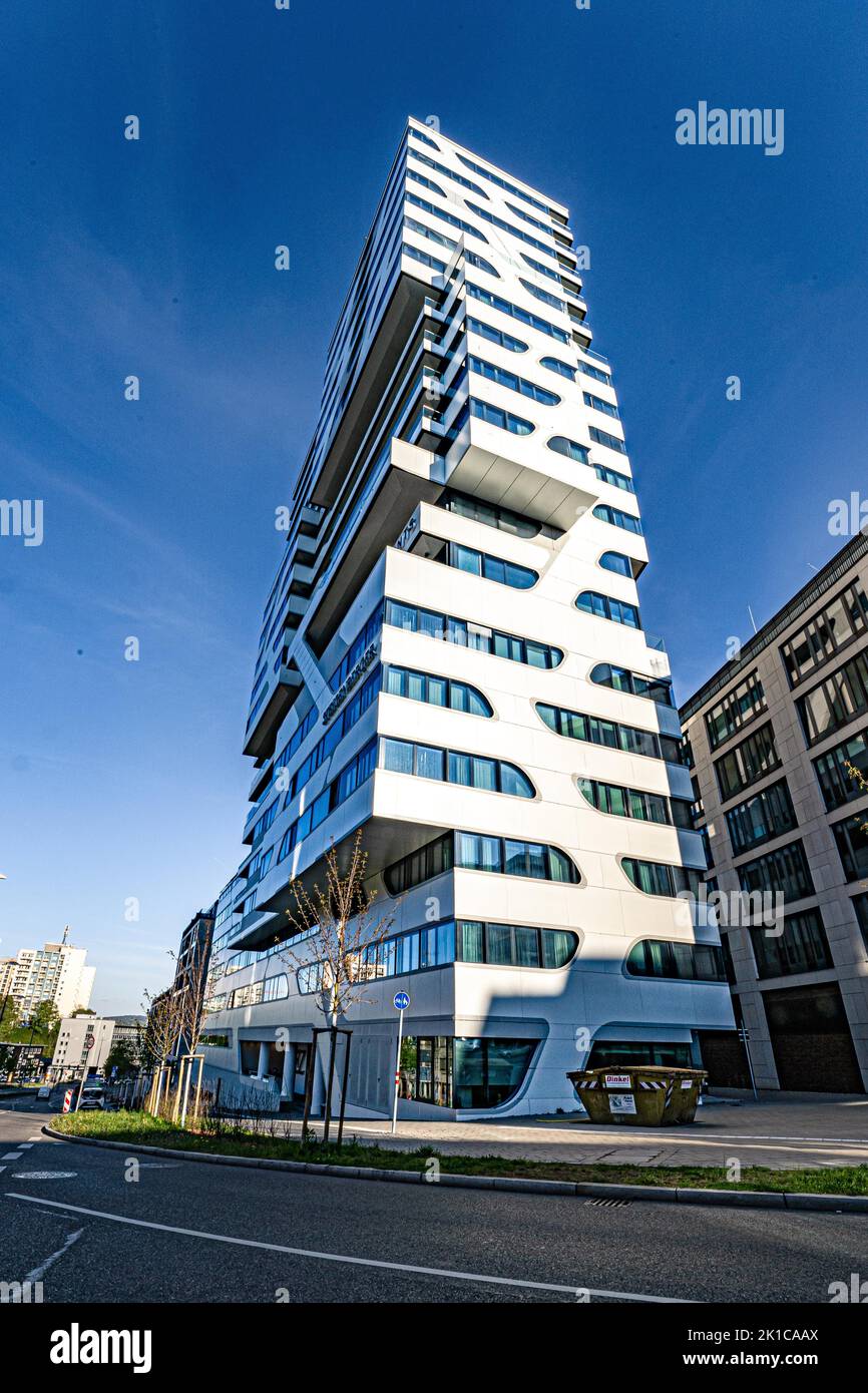 CLOUD N7 APARTMENTS, modern architecture Stuttgart, Germany Stock Photo ...