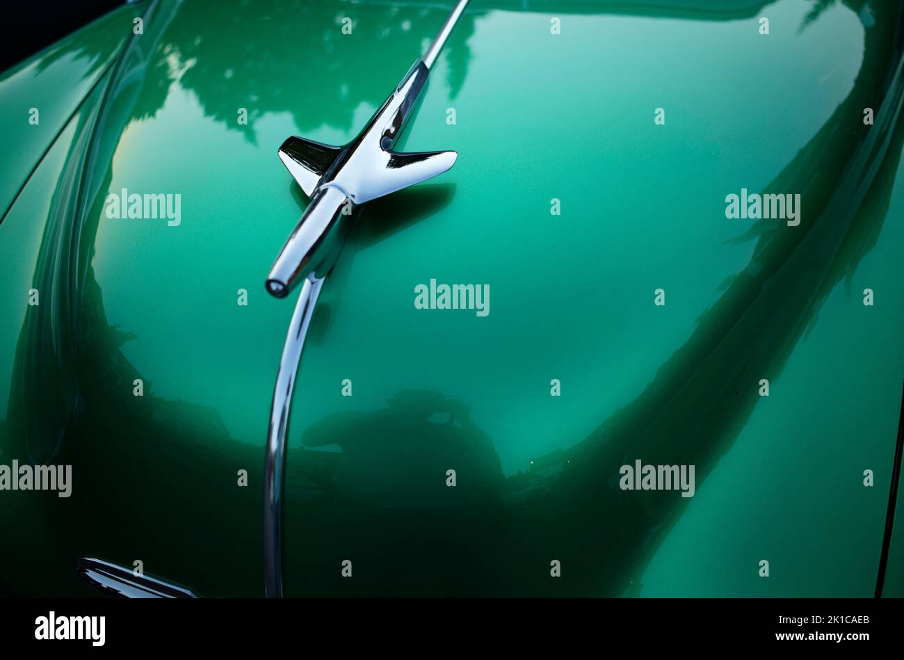 Classic car, vintage car, ornament on the bonnet, Chevrolet Bel Air ...