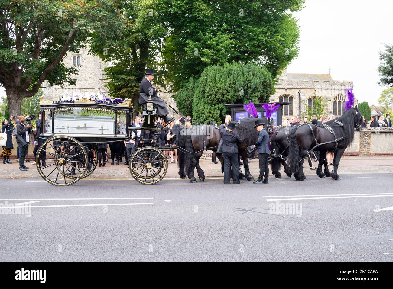 Funeral of young boy Archie Battersbee in Southend on Sea, Essex, UK ...