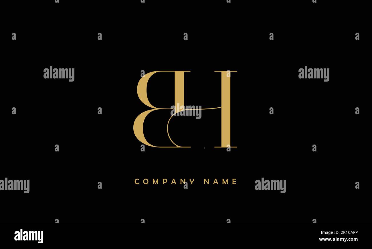 Bh monogram logo hi-res stock photography and images - Alamy