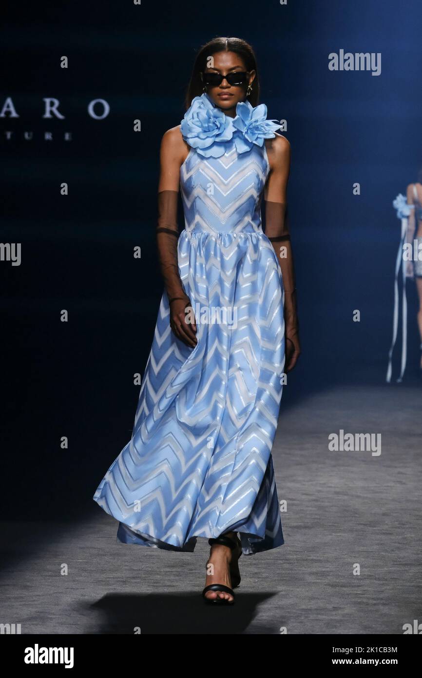Madrid, Spain. 17th Sep, 2022. A model walks the runway wearing a ...