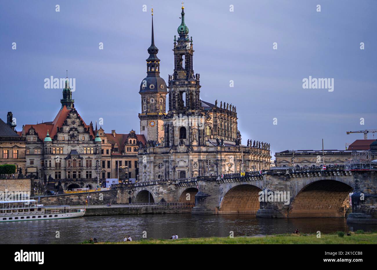 Skyline Dresden Cathedral and Bridge, Dresden, Germany Stock Photo - Alamy
