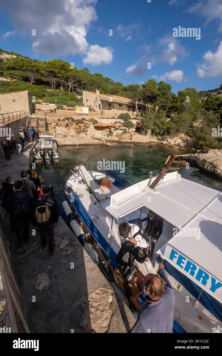 Des Lledó port, sa Dragonera natural park, Mallorca, Balearic Islands ...