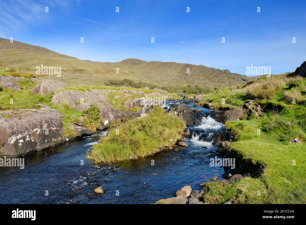 Small river flowing through Gleninchaquin Park, County Kerry, Ireland ...