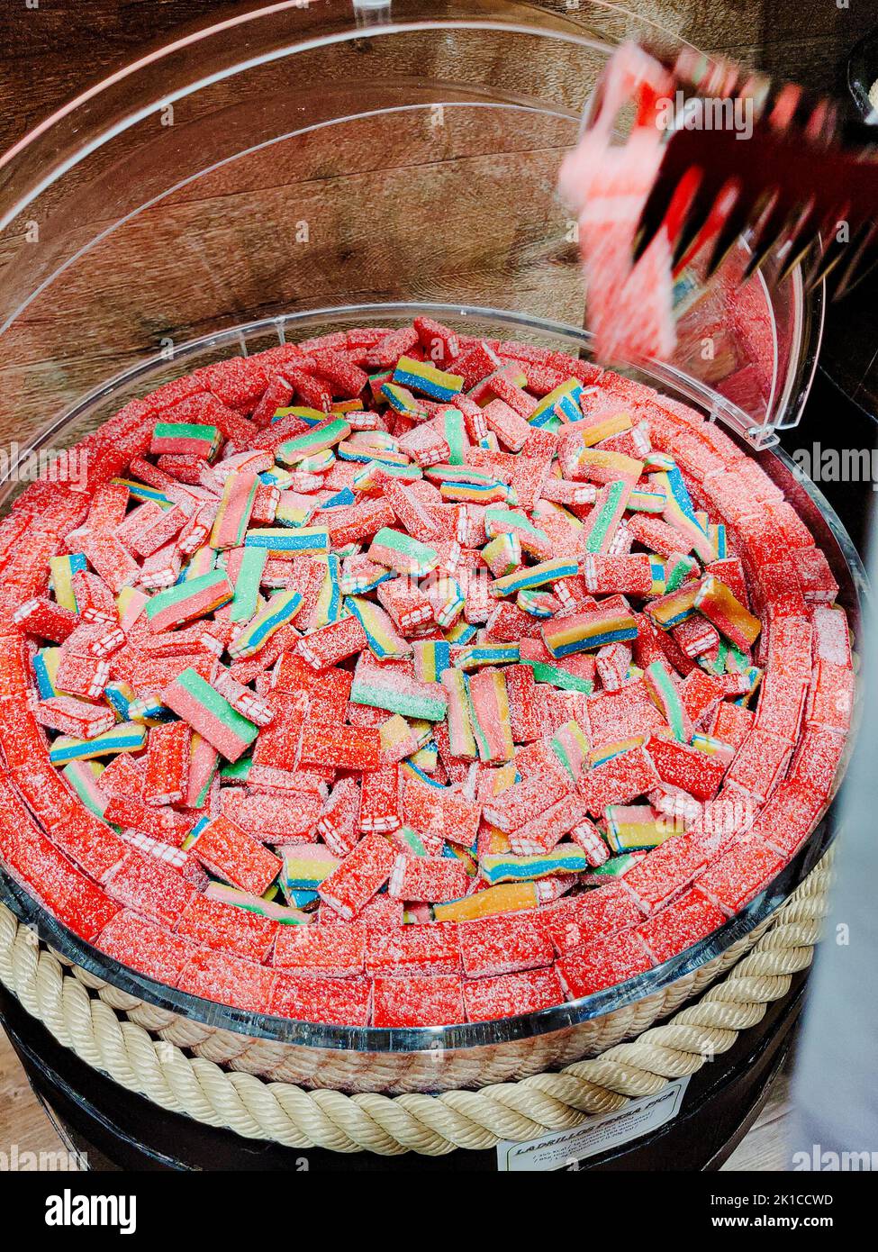 barrel full of brick gumdrops and sugared tongues Stock Photo - Alamy