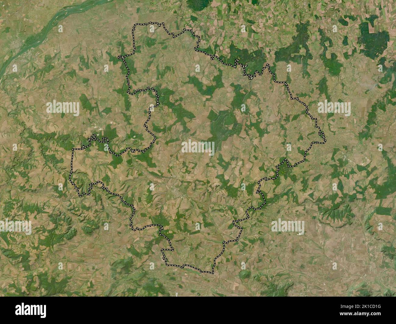 Razgrad, province of Bulgaria. Low resolution satellite map Stock Photo ...