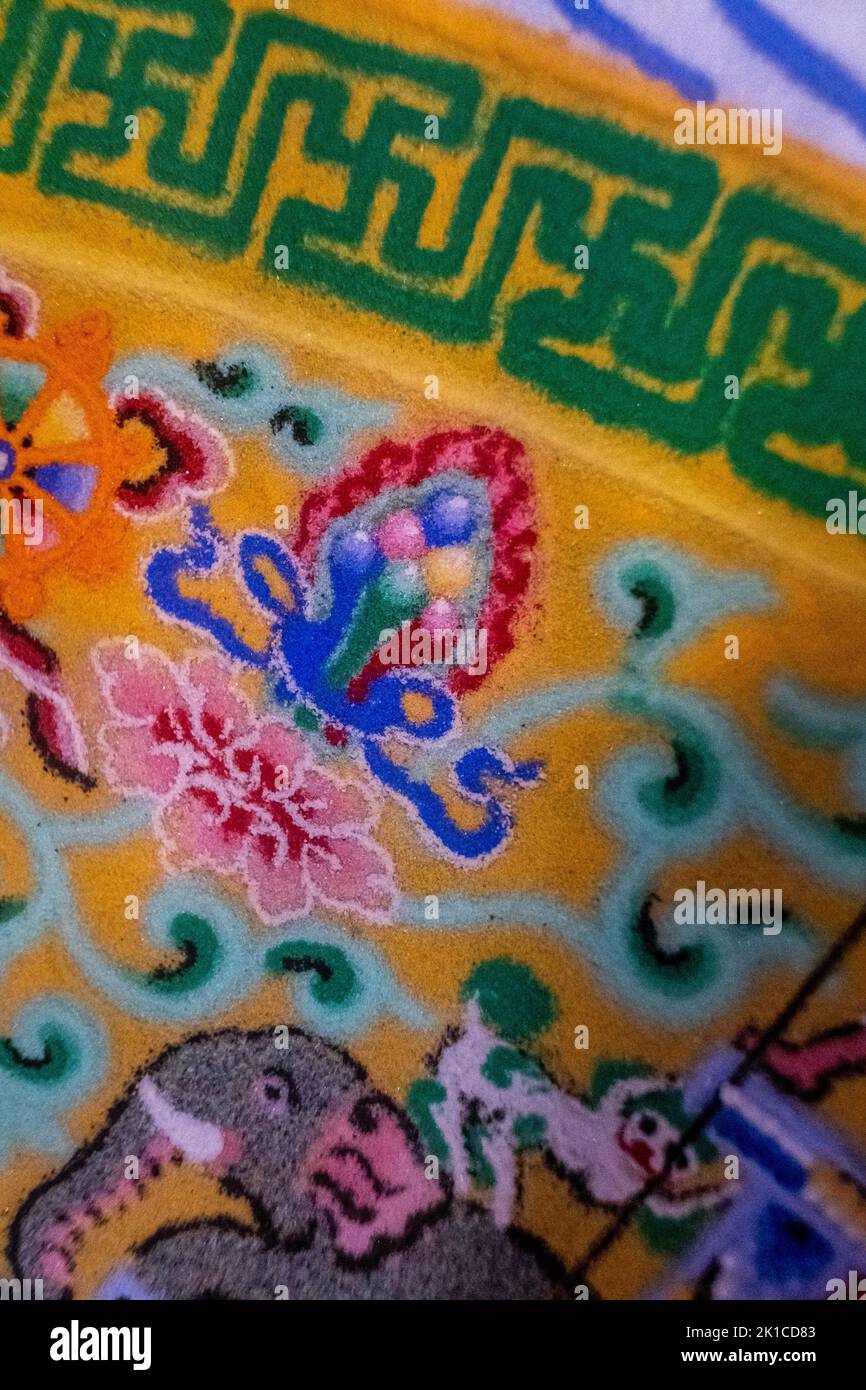 Kalachakcra buddhist mandala, Dalai Lama gift, pollensa museum, Majorca ...