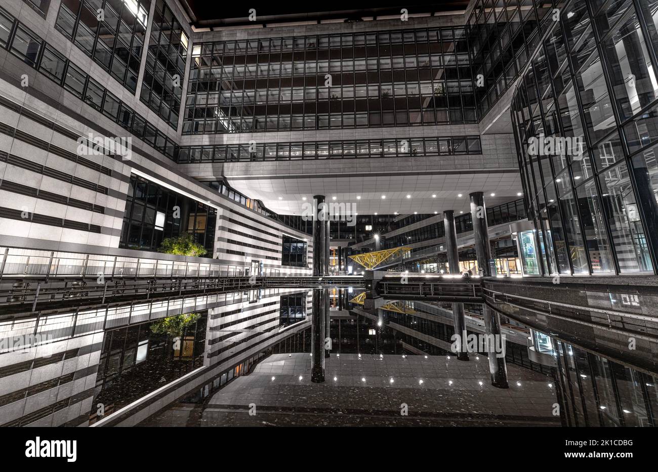 Modern Glass Building Architecture, Reflection, Stuttgart, Germany ...