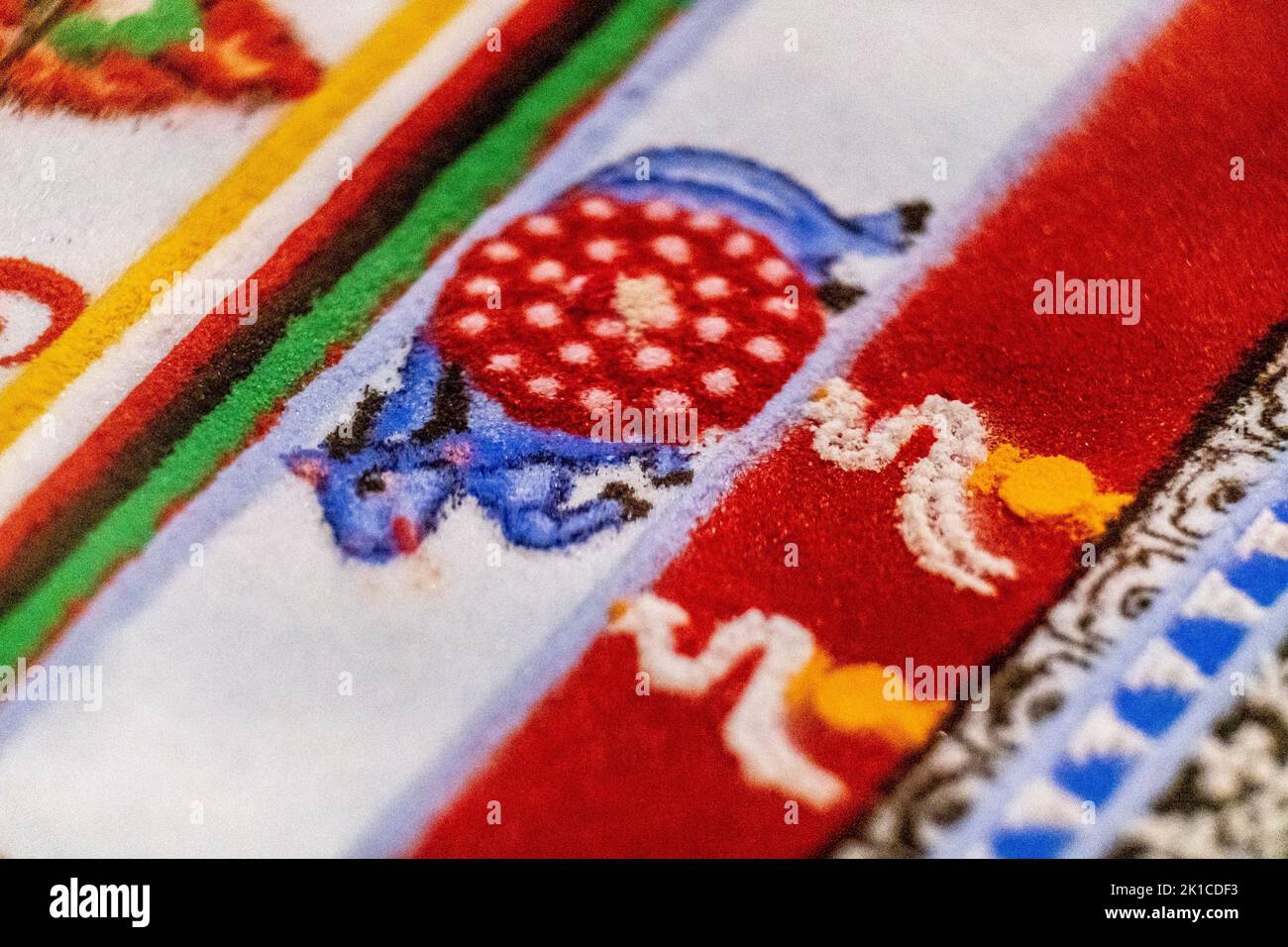 animal symbolizing a month of the year, Kalachakcra buddhist mandala ...