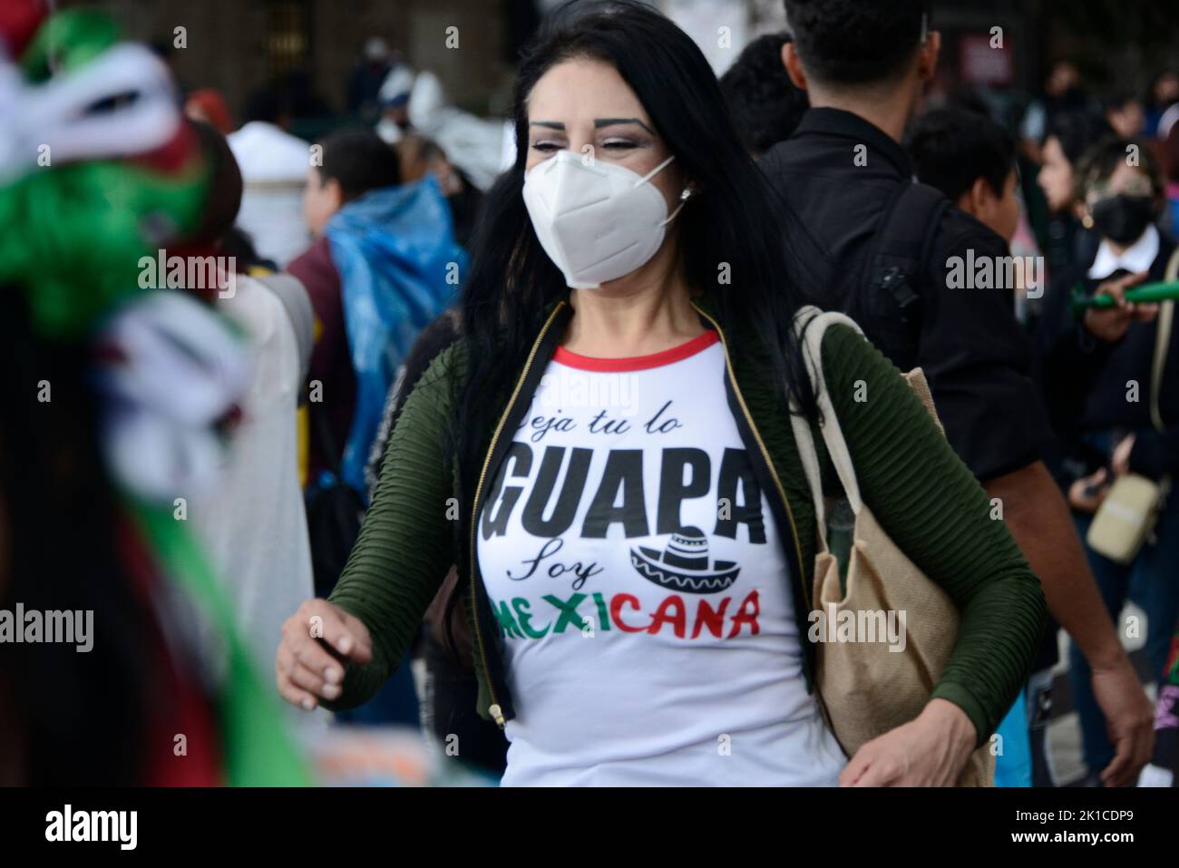 September 15, 2022, Mexico City, Mexico: A woman attends the Mexico ...