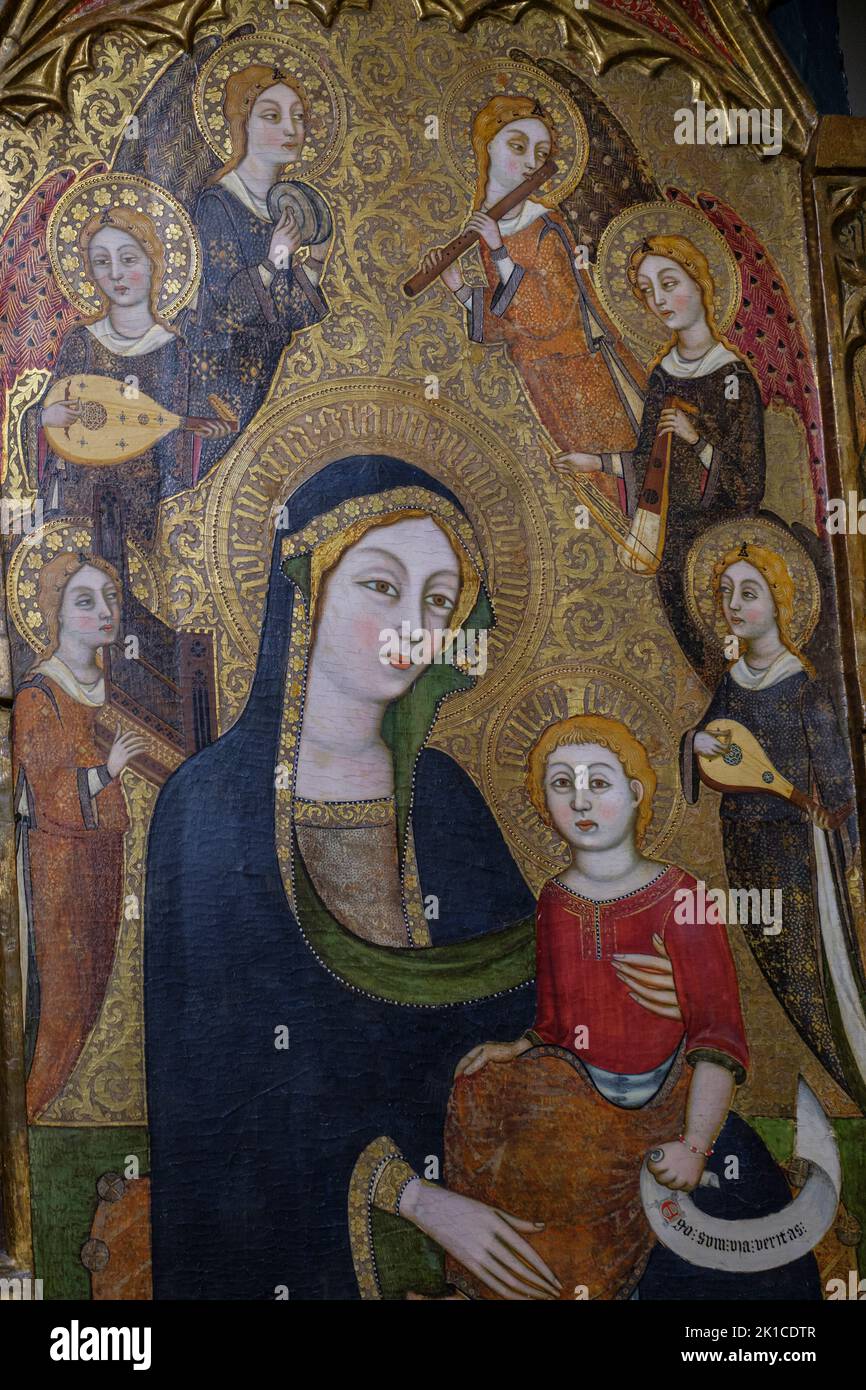 Mother of God of humility with musical angels altarpiece, Francesc ...