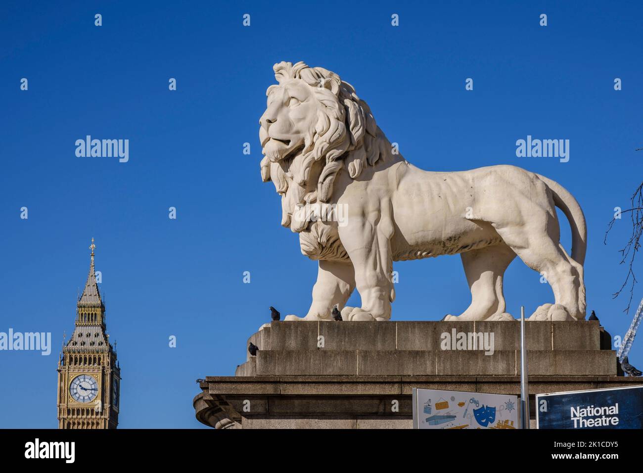 South Bank Lion , 1837 sculpture , westminster bridge, London, England ...