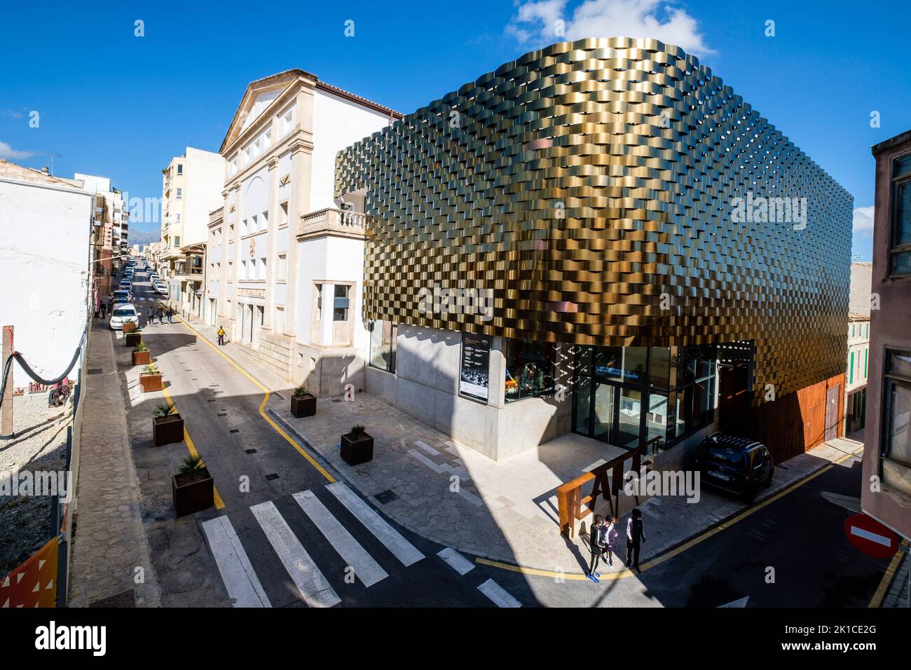 Teatre Principal Inca, view of the main facade, Mallorca, Balearic ...
