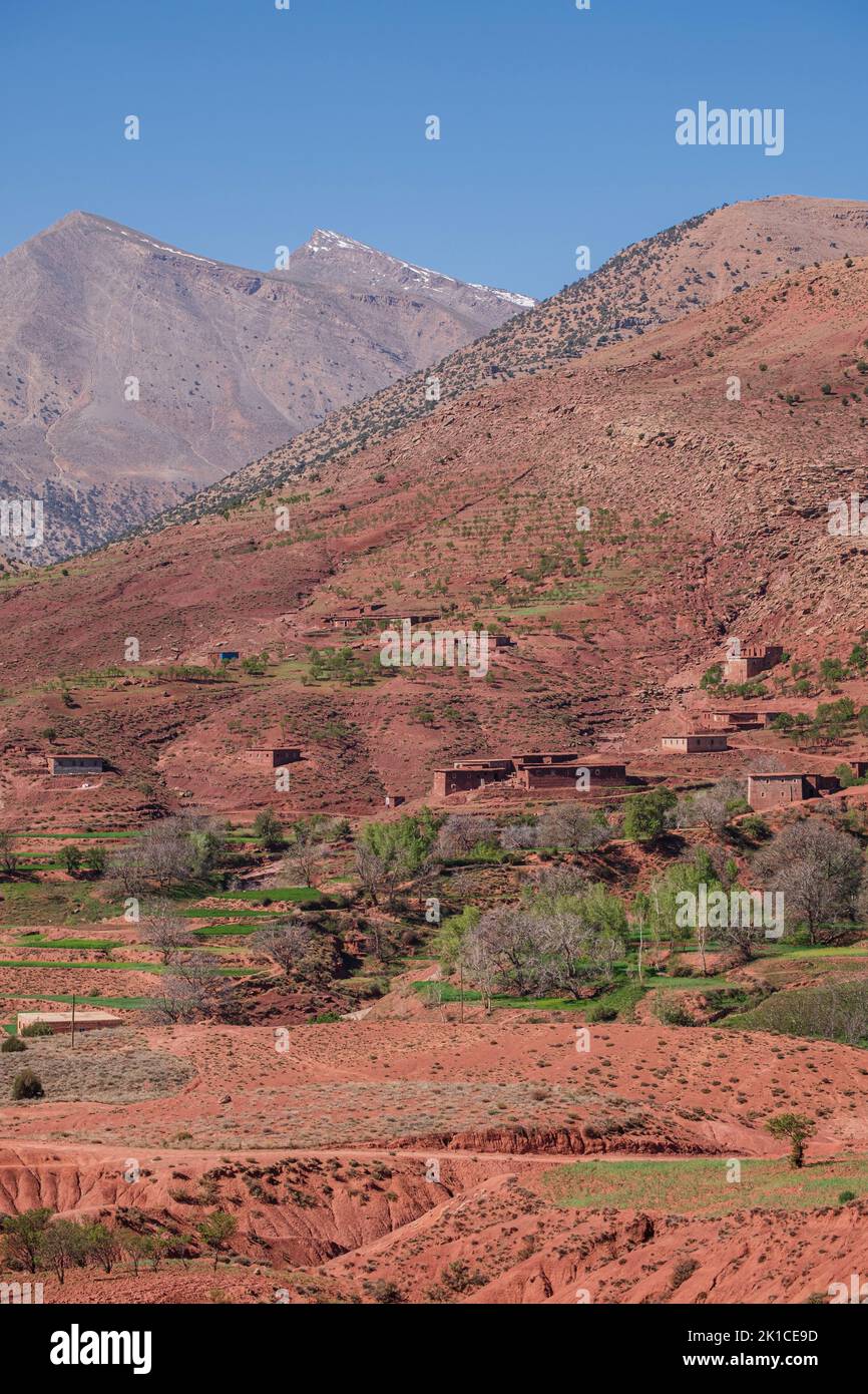 typical mountain landscape, azilal province, Atlas mountain range ...