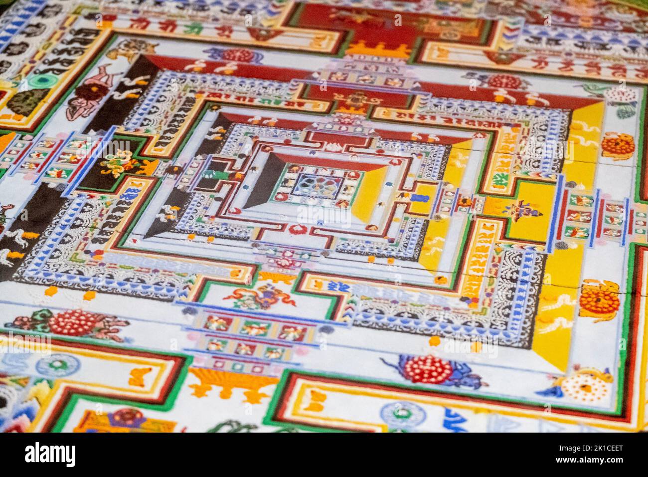Kalachakcra buddhist mandala, Dalai Lama gift, pollensa museum, Majorca ...