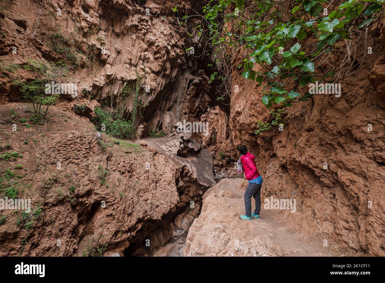 Imi N'Ifri natural bridge, Demnate, Atlas mountain range, morocco ...