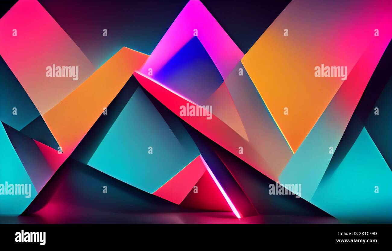 Geometric digital illustration hi-res stock photography and images - Alamy