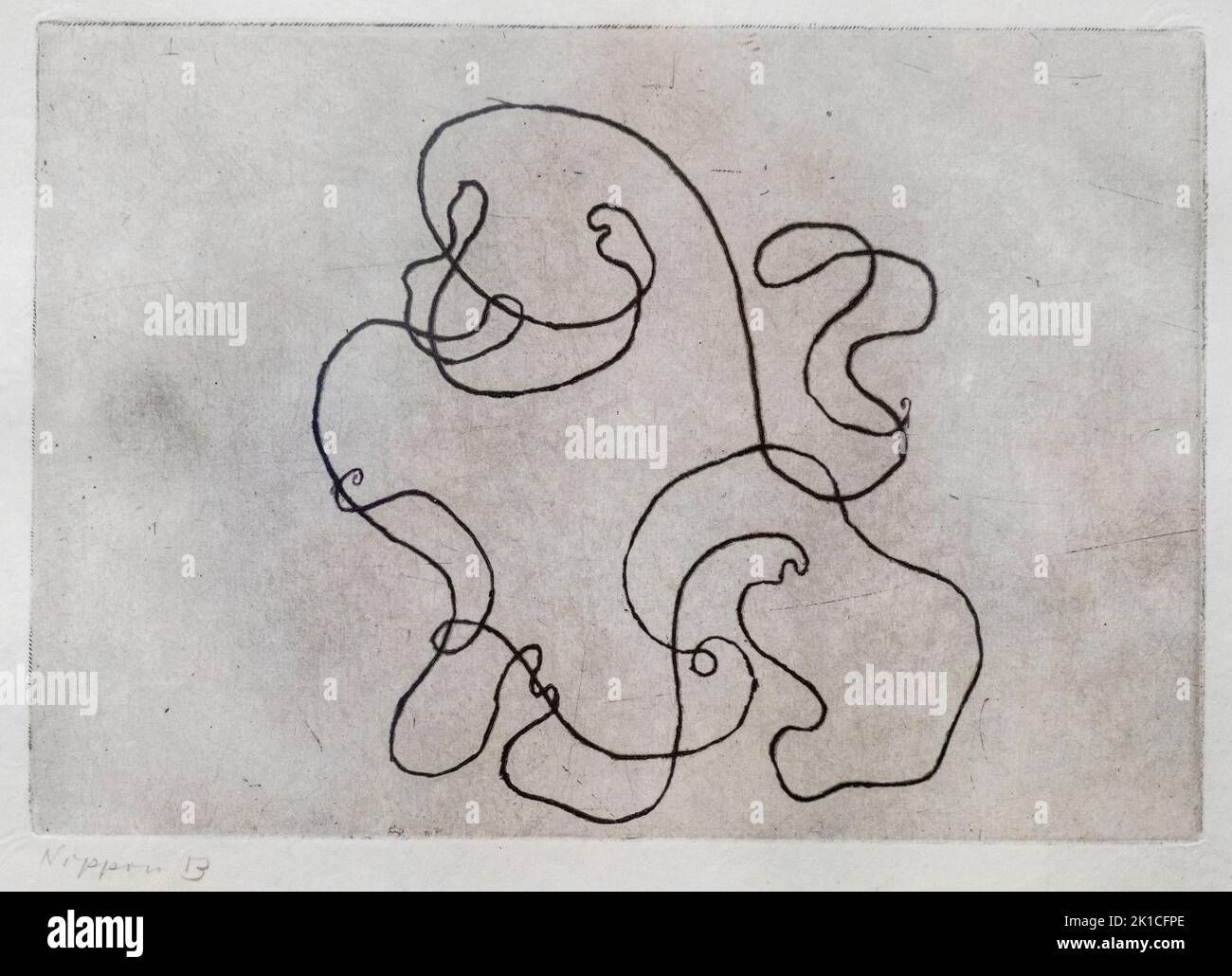Josef Albers, Nippon B, 1942, dry tip, Bauhaus Stock Photo - Alamy