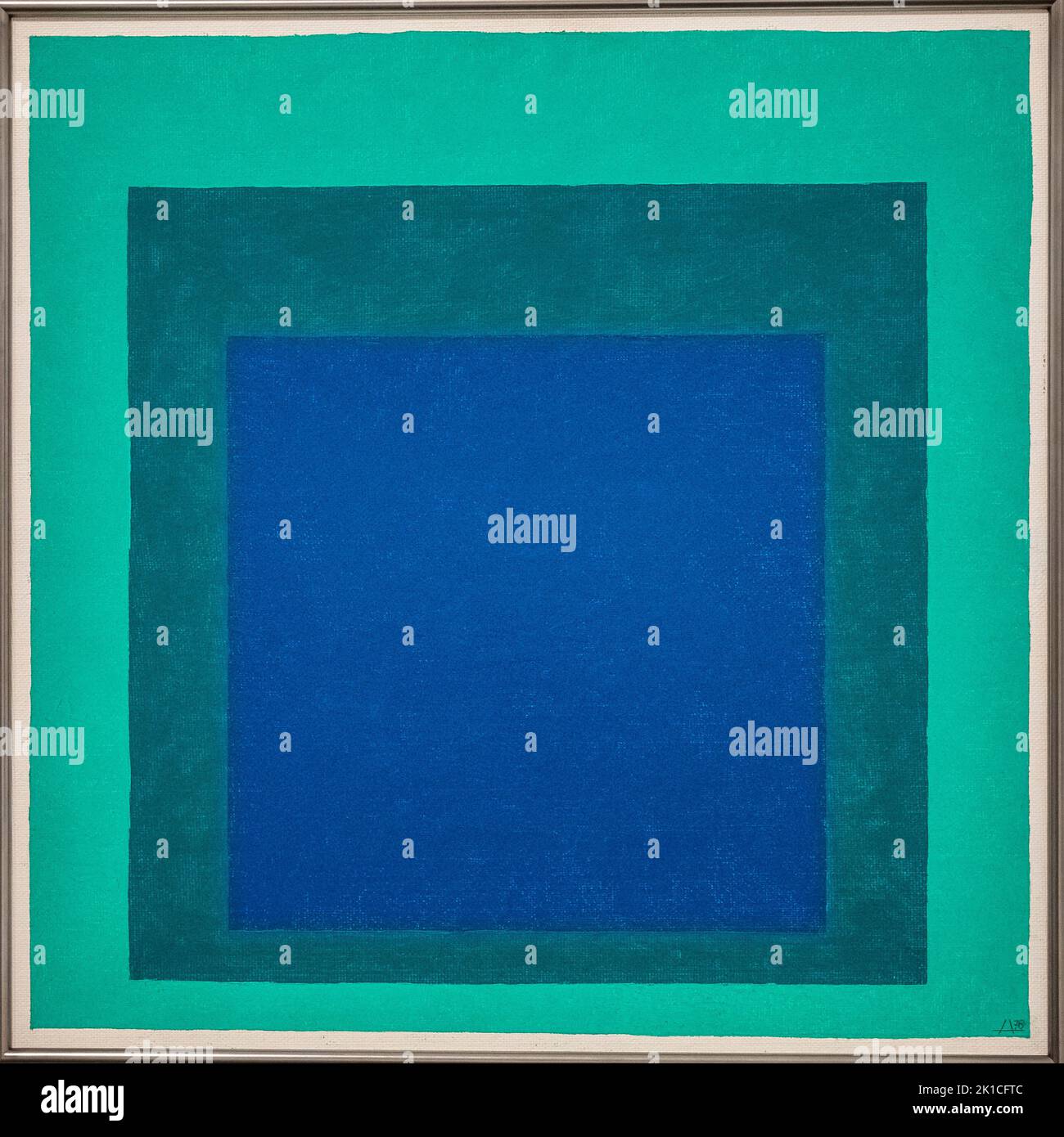 Color Study for Homage to the Square, 1955,oil on masonite , Josef Albers, Bauhaus Stock Photo ...