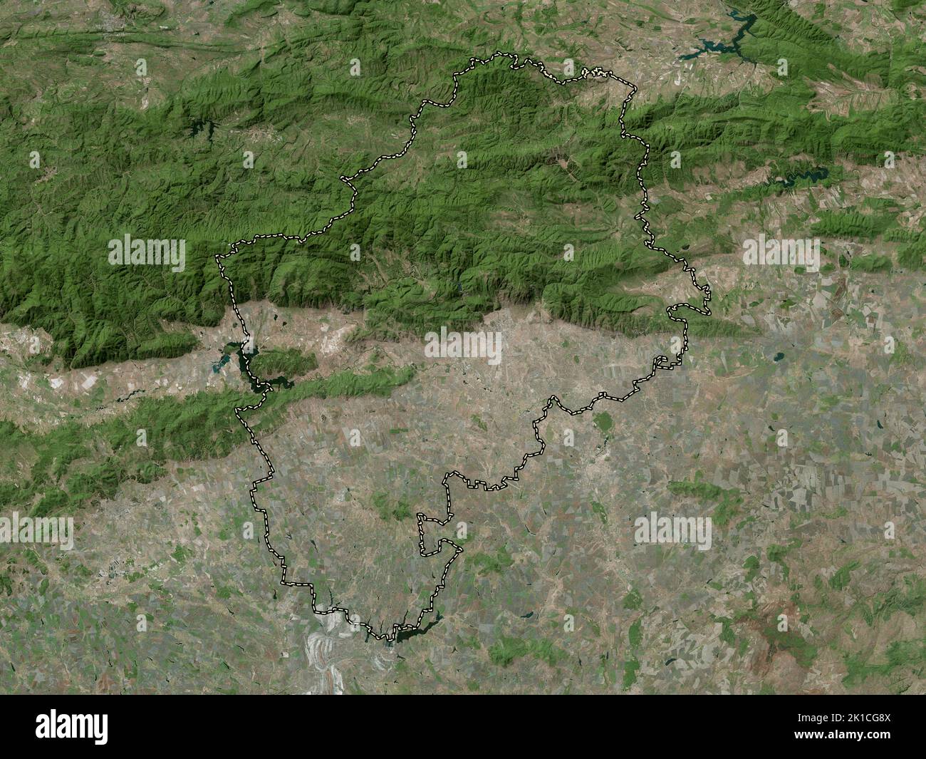 Sliven, province of Bulgaria. High resolution satellite map Stock Photo - Alamy