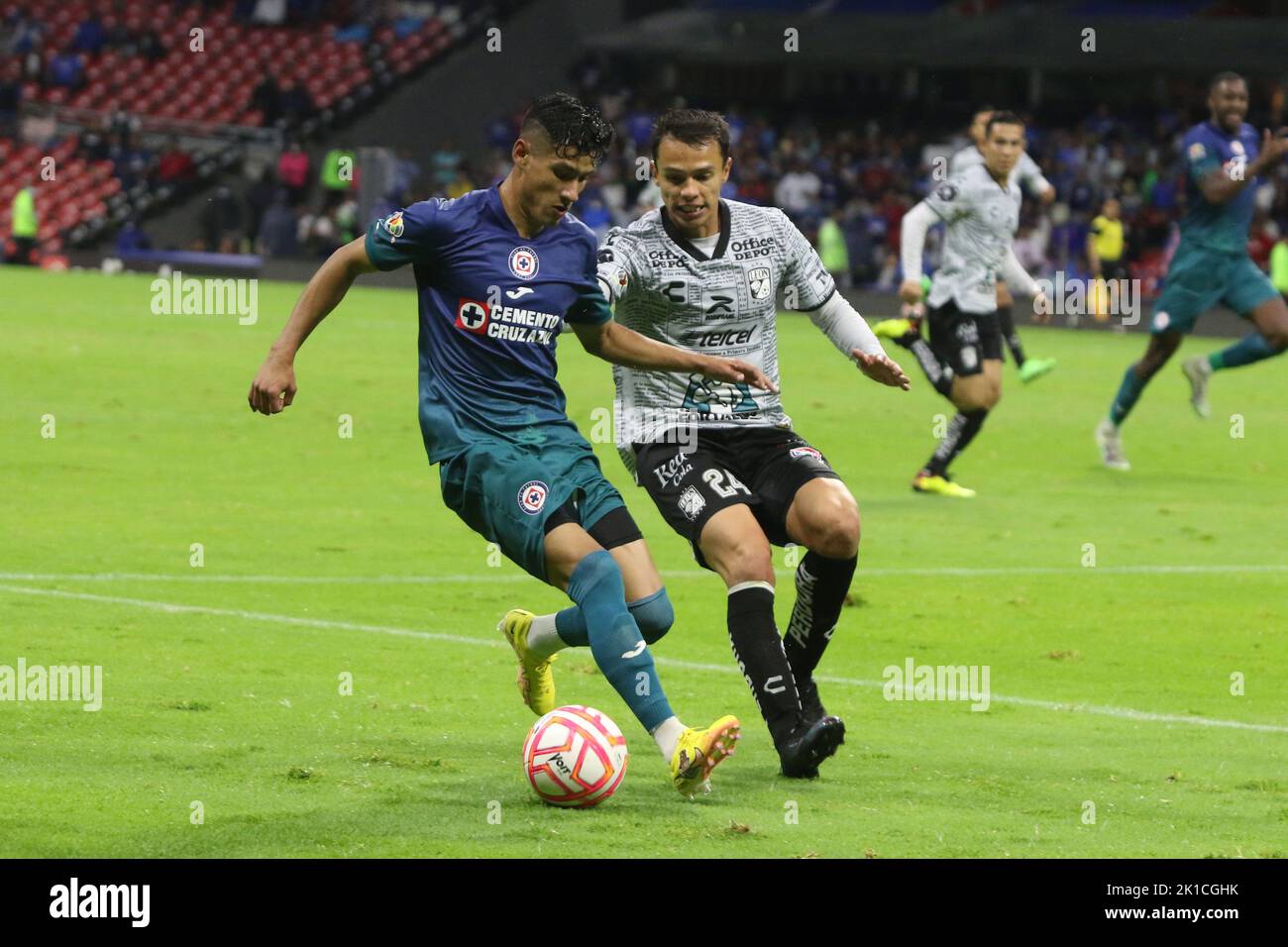 Mexico City, Mexico. 16th Sep, 2022. (L) Urial Antuna of Cruz Azul ...