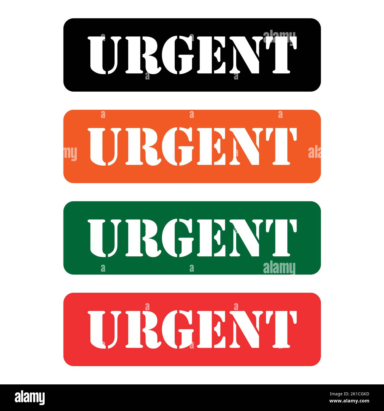 Set of Urgent stamp symbol, label sticker sign button, text banner vector illustration Stock ...