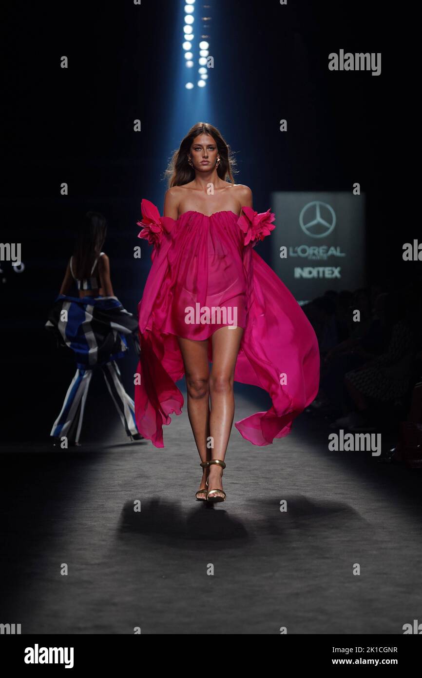 Madrid, Spain. 17th Sep, 2022. A model wears at collection runway a ...