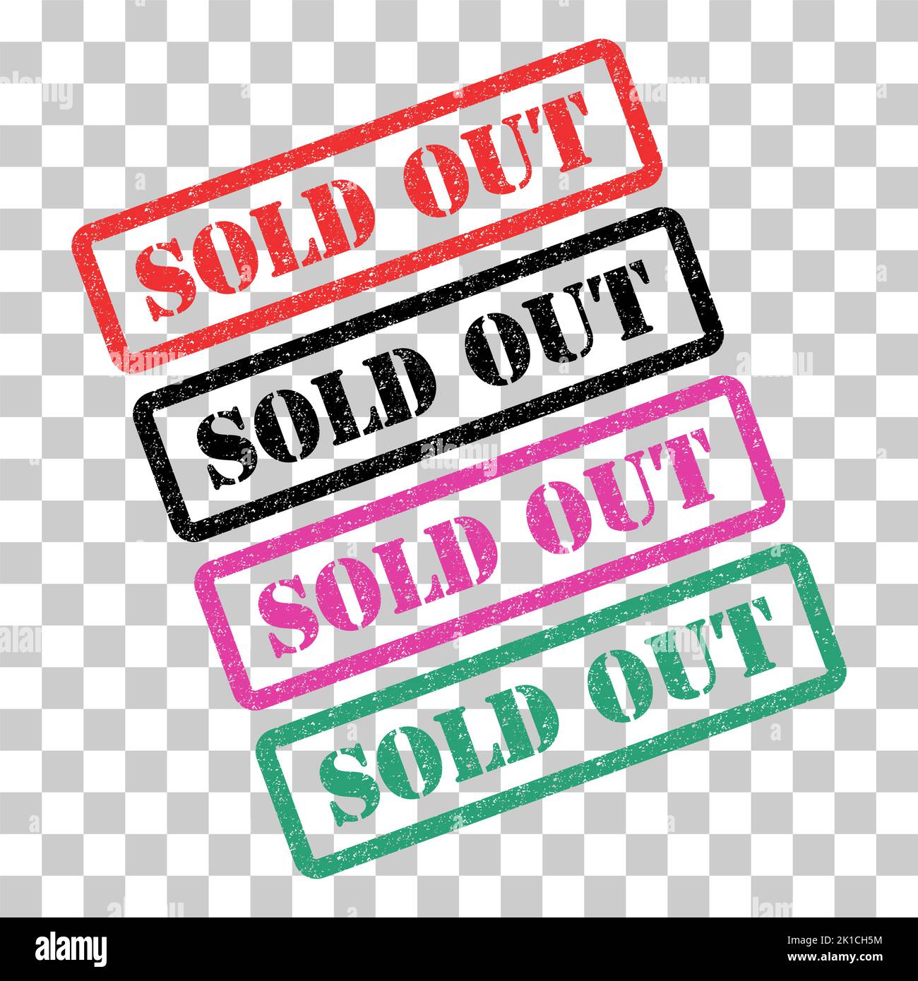 Set of Sold out stamp symbol, label sticker sign button, text banner ...