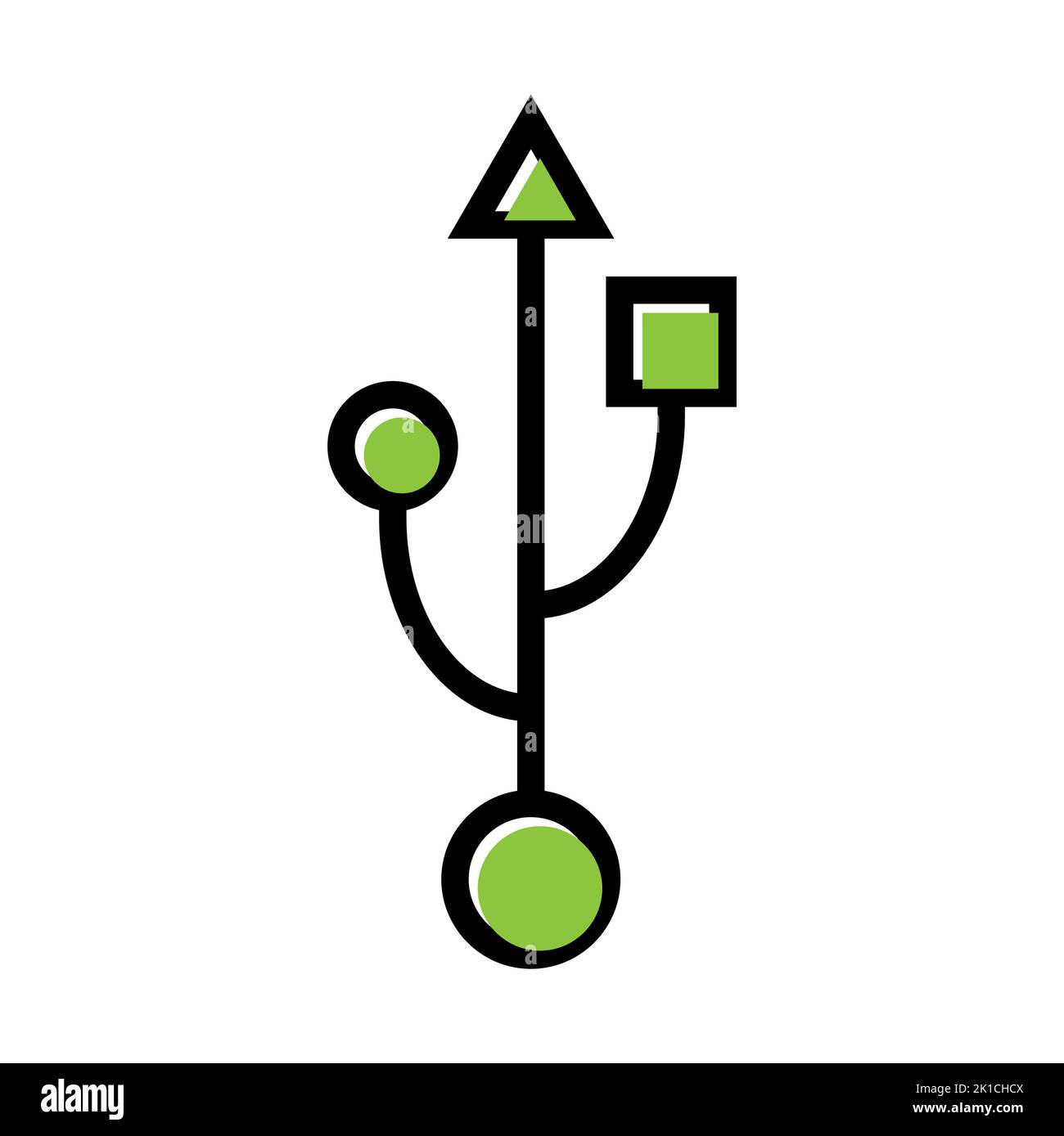 USB icon technology, connect device sign, electronic portable symbol ...