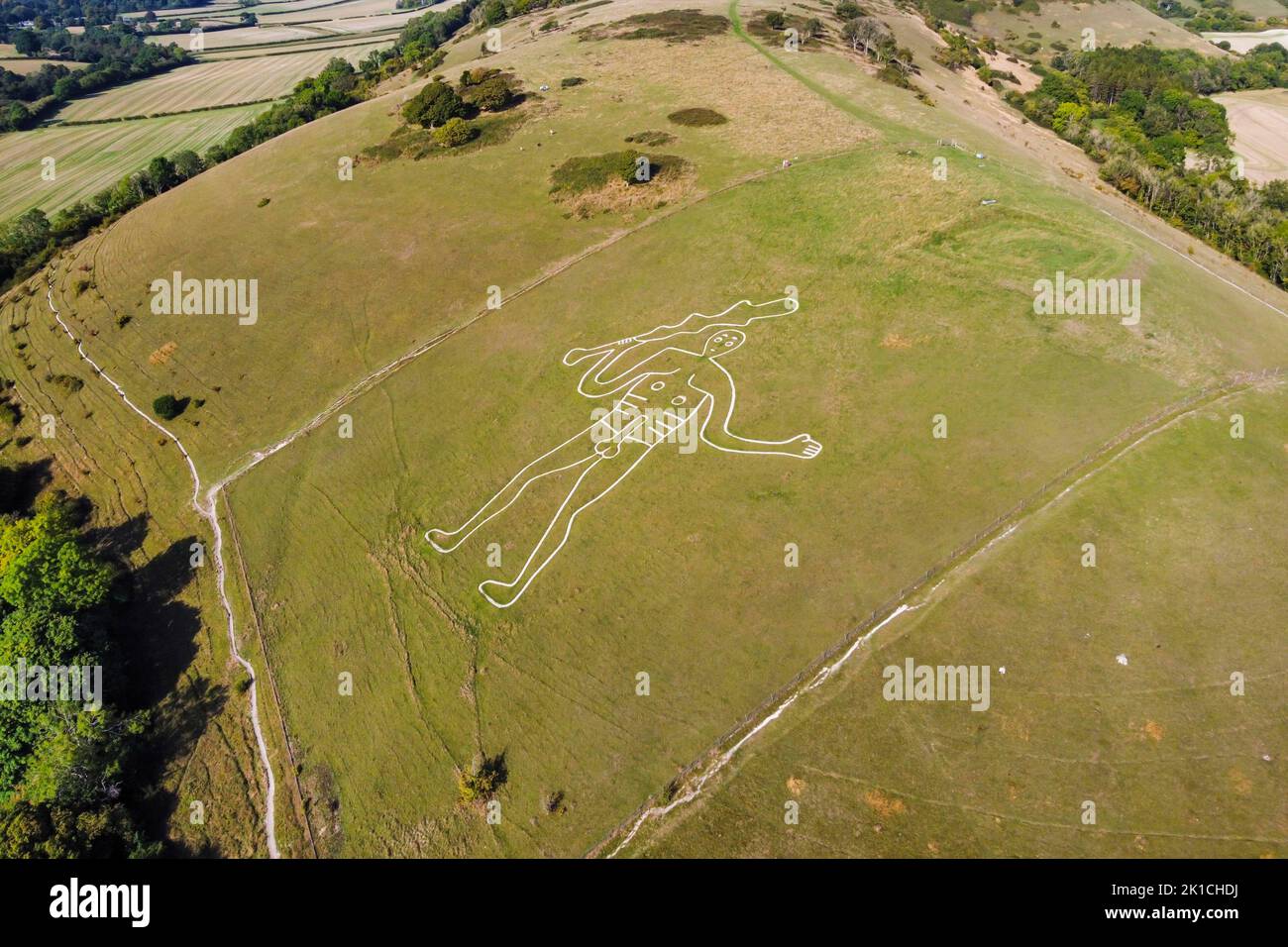 Cerne abbas giant aerial hi-res stock photography and images - Alamy