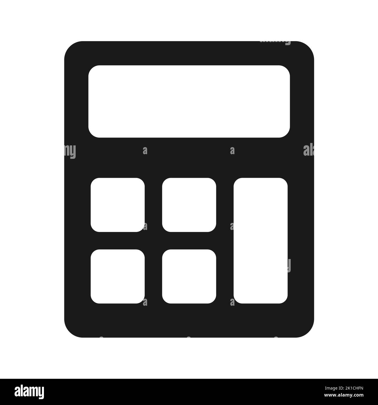 Calculator icon, mathematics web button vector illustration. Internet ...
