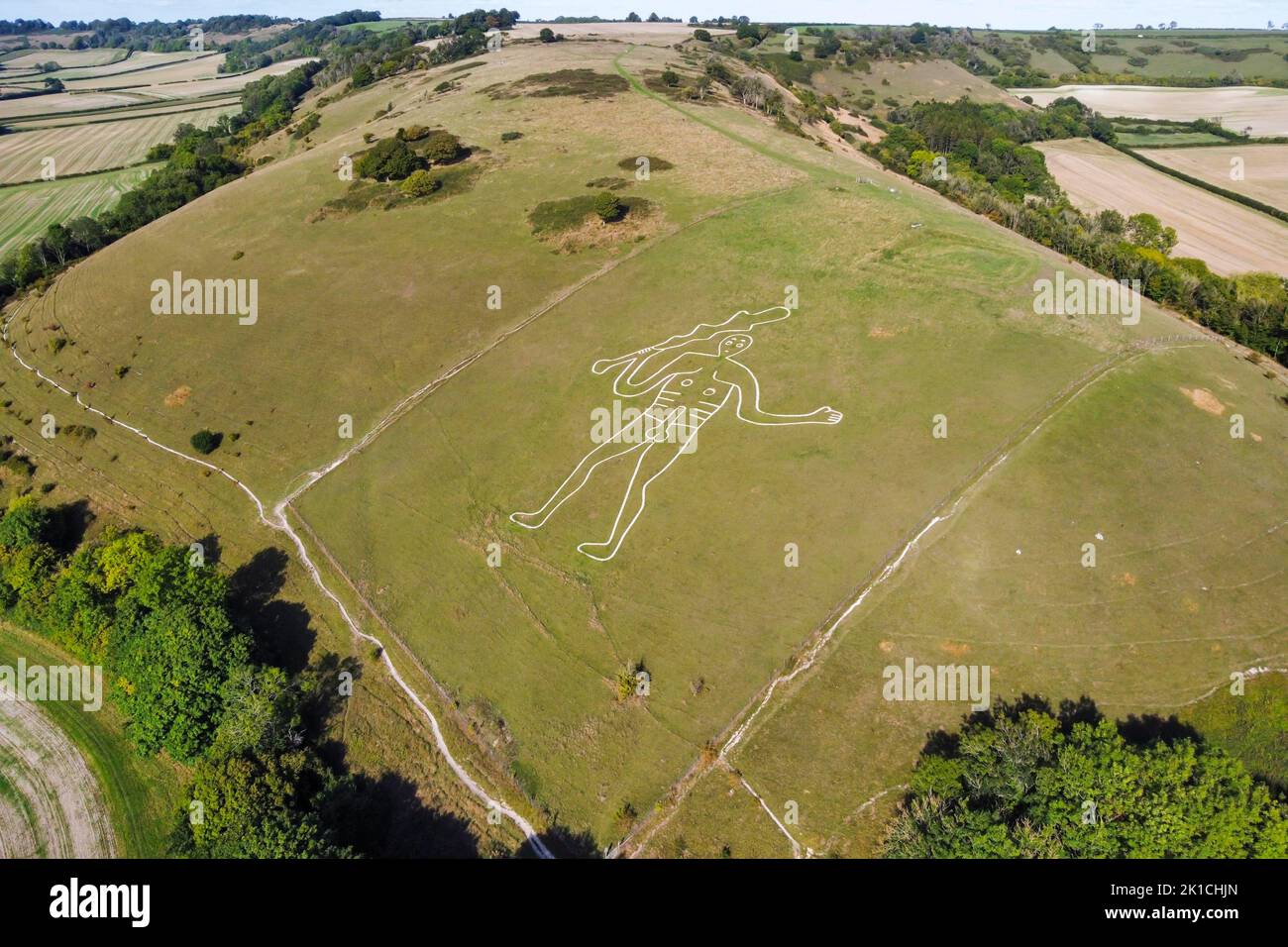 Cerne abbas giant aerial hi-res stock photography and images - Alamy