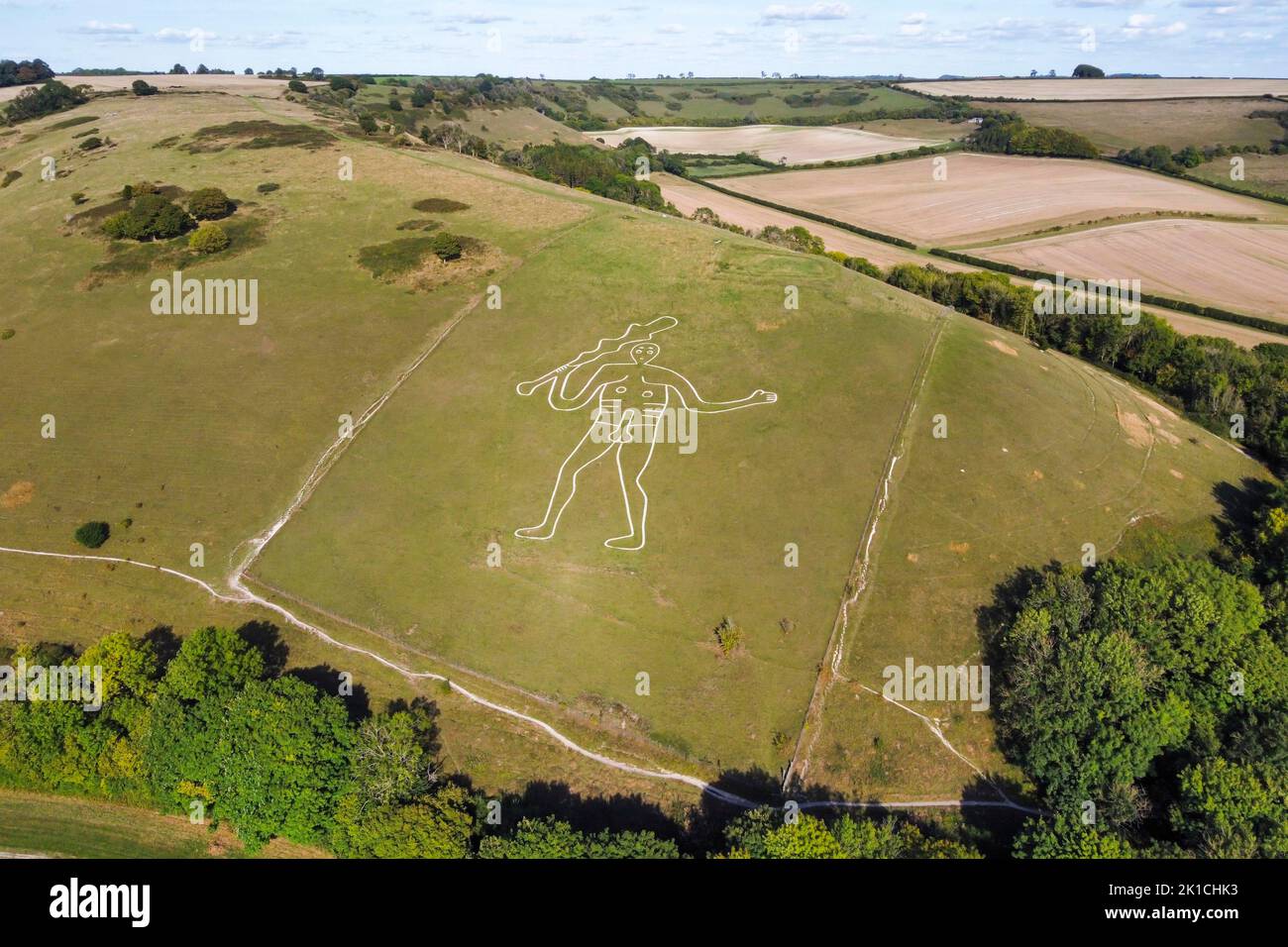 Cerne abbas giant aerial hi-res stock photography and images - Alamy