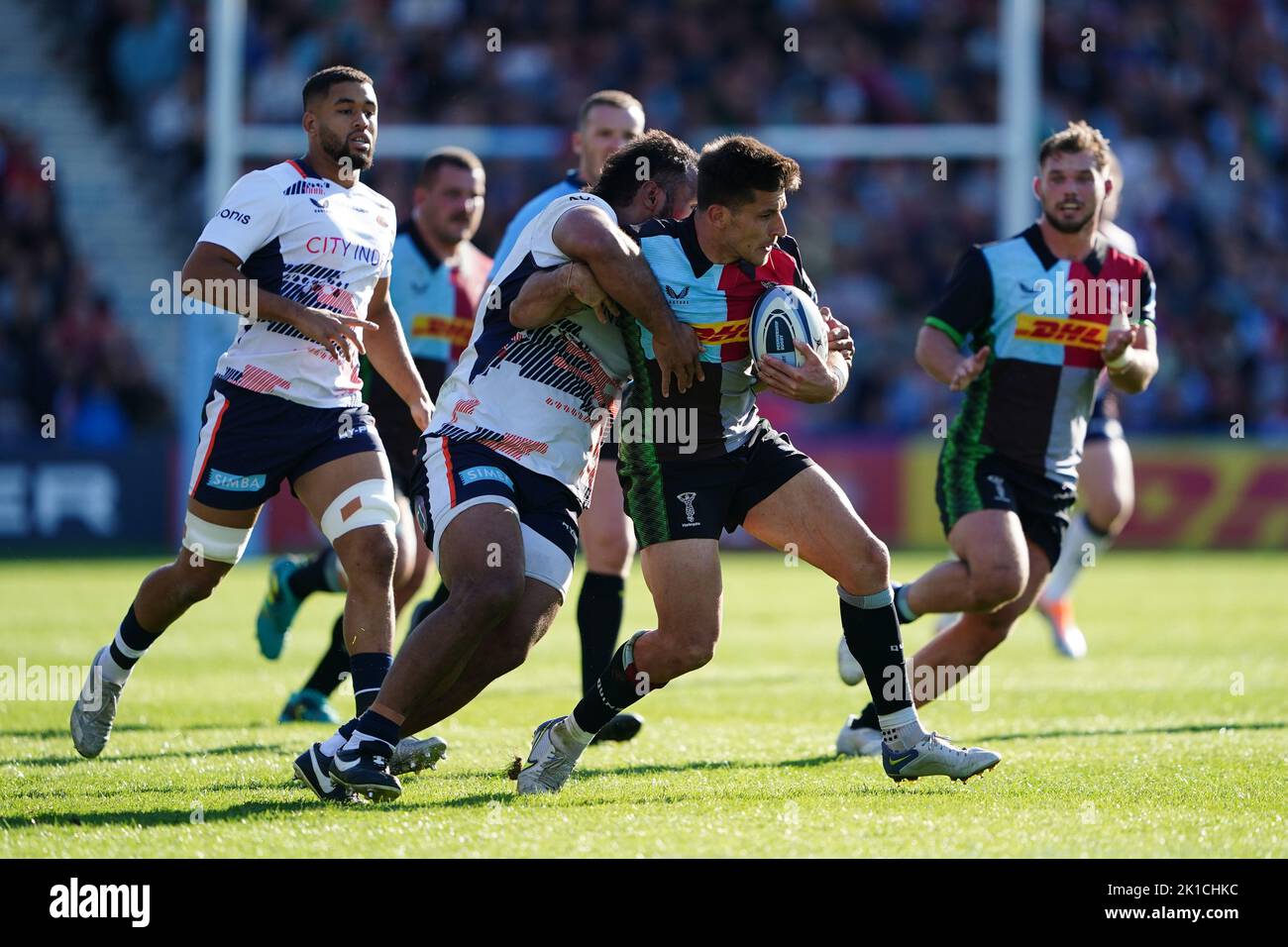 Harlequins' Tommy Allan in action during the Gallagher Premiership ...