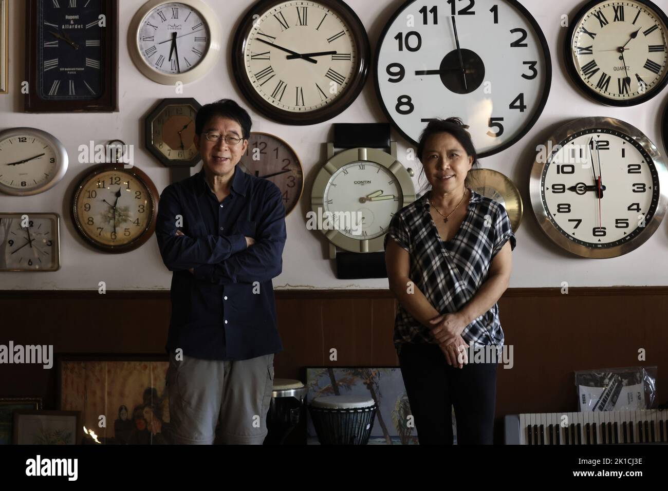 (L to R) Lung Wah HotelHH owner Chung Ma Lao and public relations ...