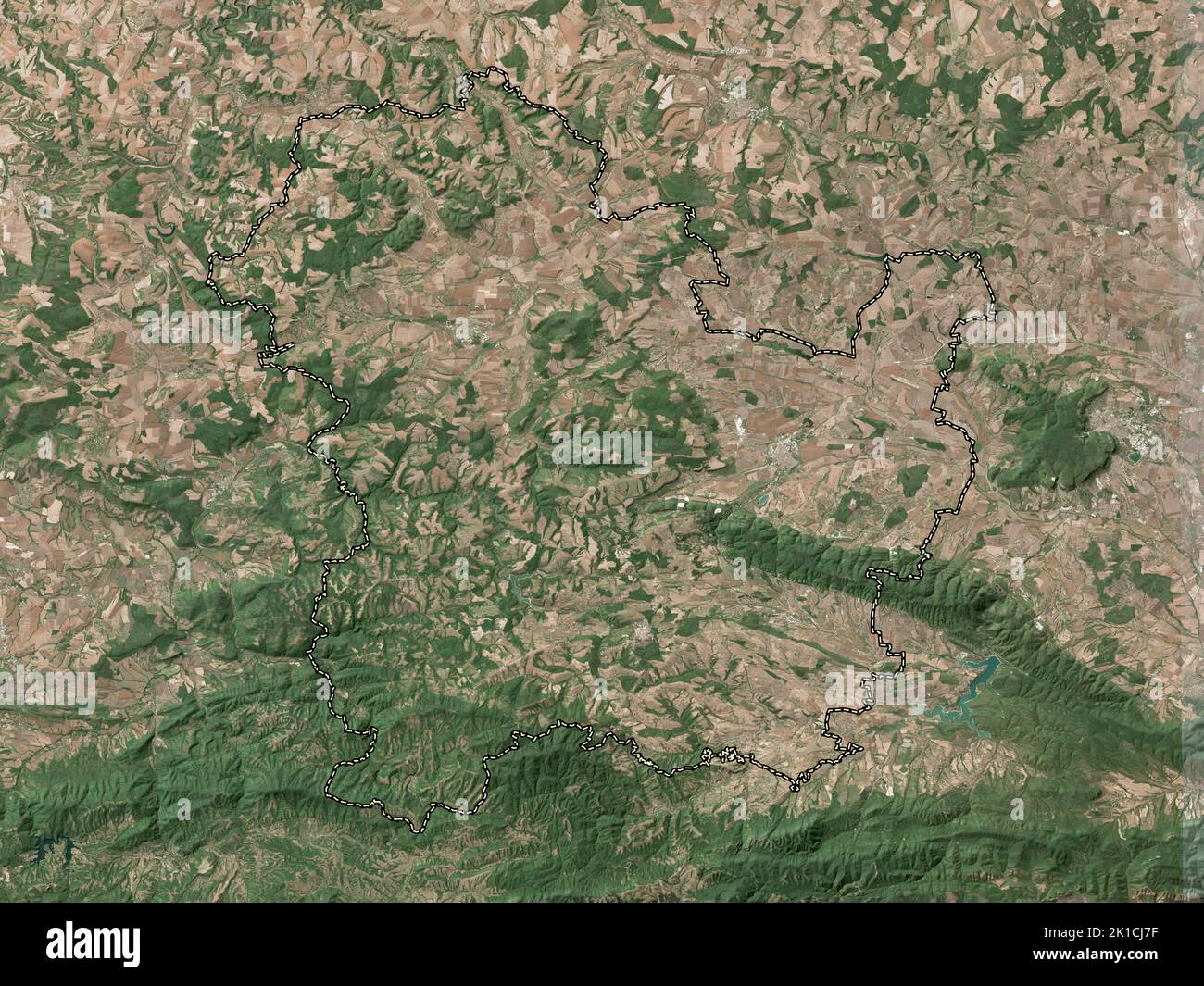 Targovishte, province of Bulgaria. High resolution satellite map Stock ...