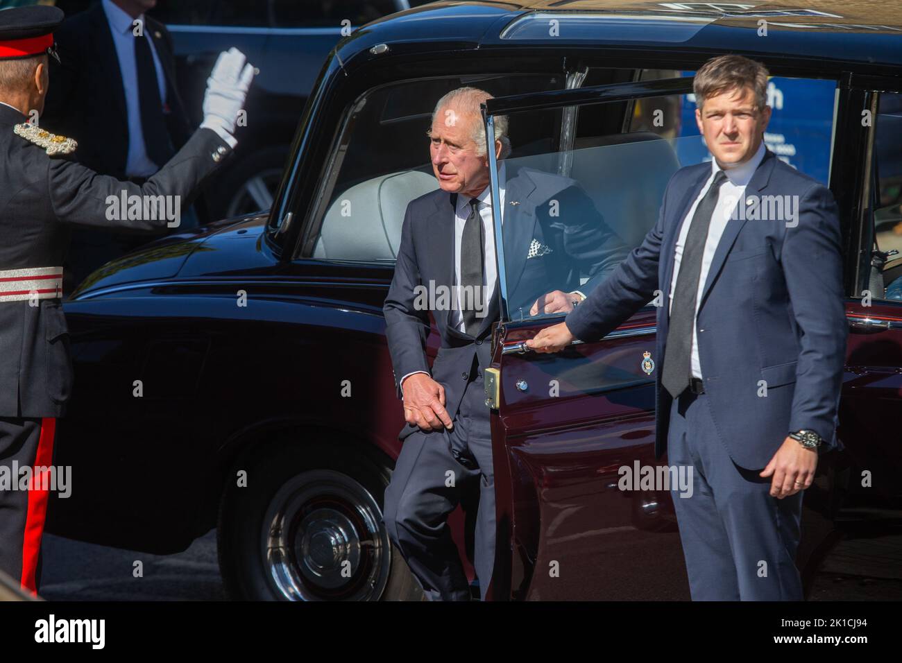 London, England, UK. 17th Sep, 2022. King CHARLES III arrives at ...