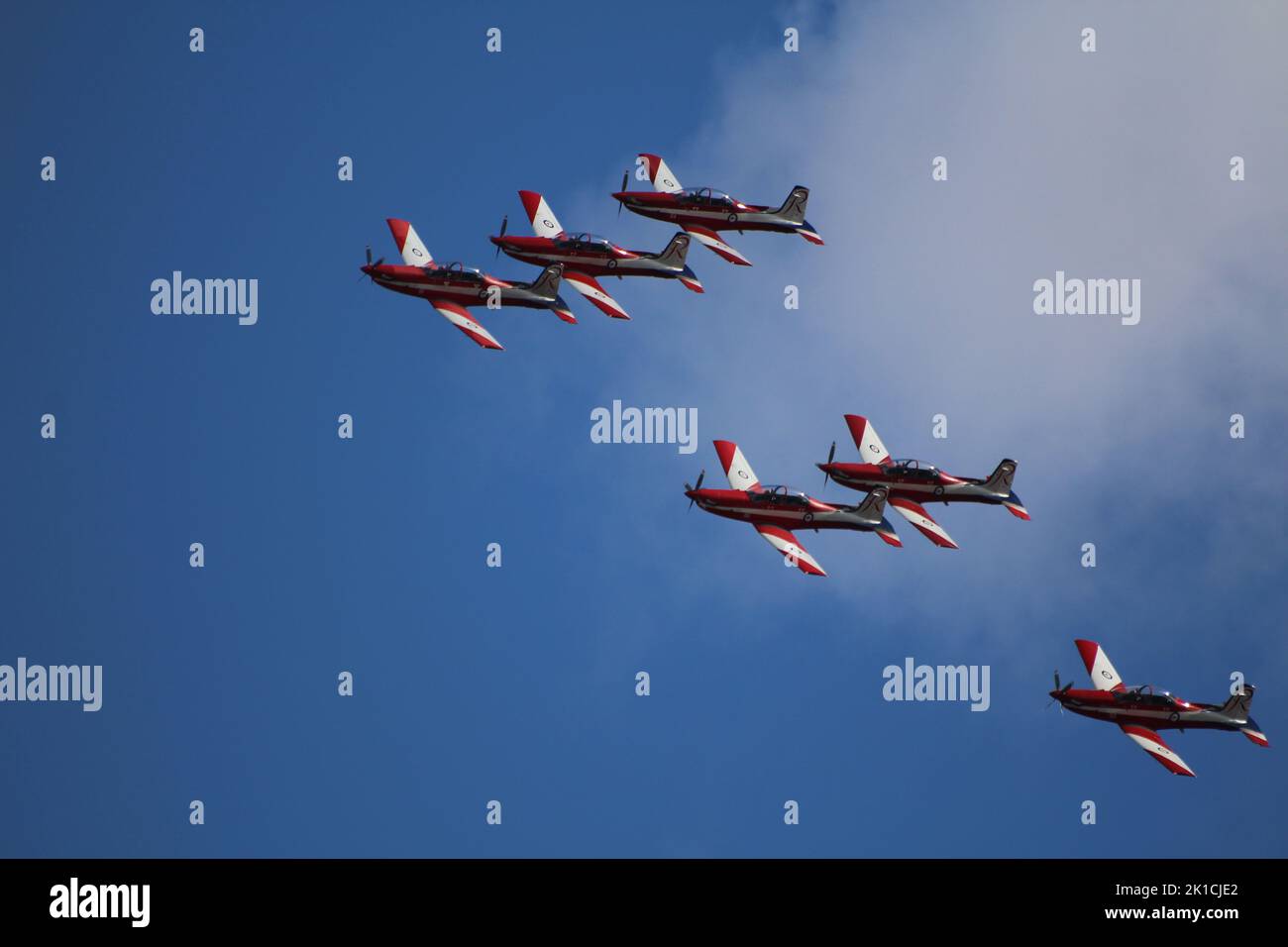 The Royal Australian Air Force Roulettes formation aerobatic display ...