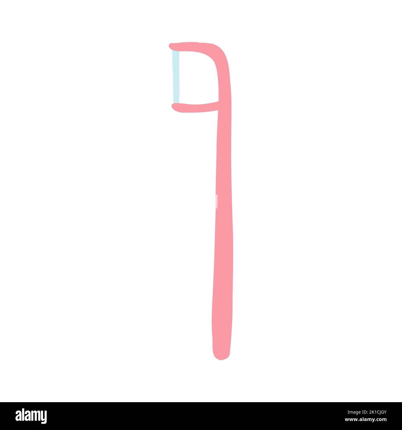 Hand drawn dental floss in cartoon flat style. Vector illustration of ...