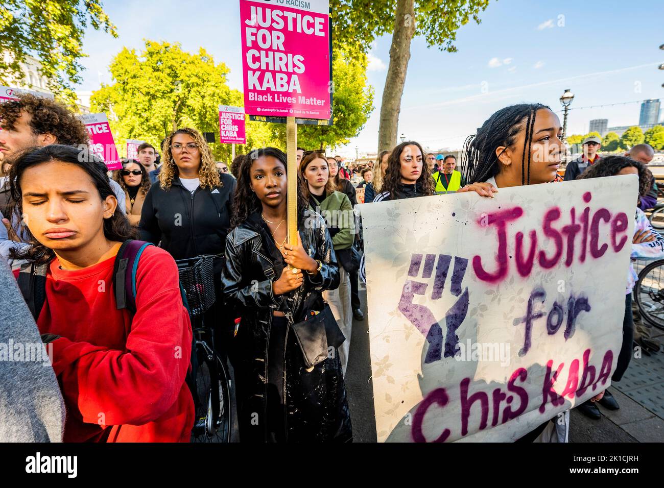 London, UK. 17th Sep, 2022. A protest outside New Scotland Yard over ...