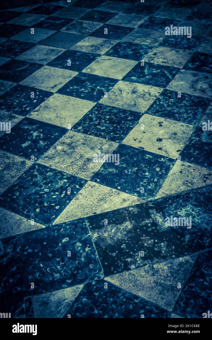 Church floor with diamond shape pattern, France Stock Photo - Alamy