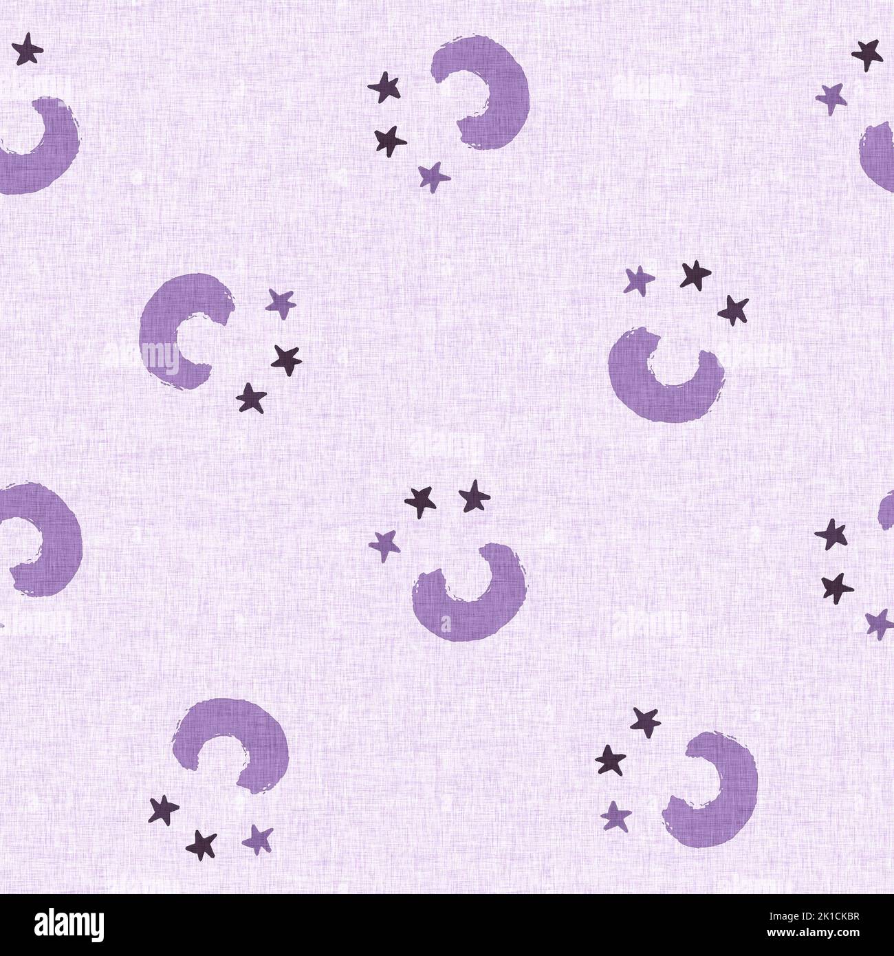 Gender neutral star sky seamless raster background. Simple whimsical 2 ...