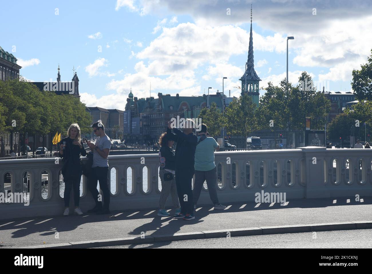 Copenhagen -Denmark -17 septmeber 2022- People on hojbro bridge in ...