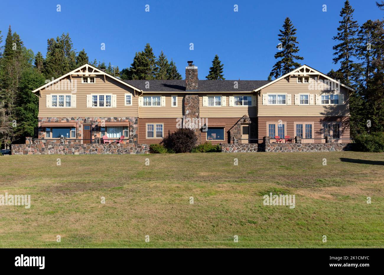 Main building of the Cascade Lodge on the North Shore of Lake Superior ...