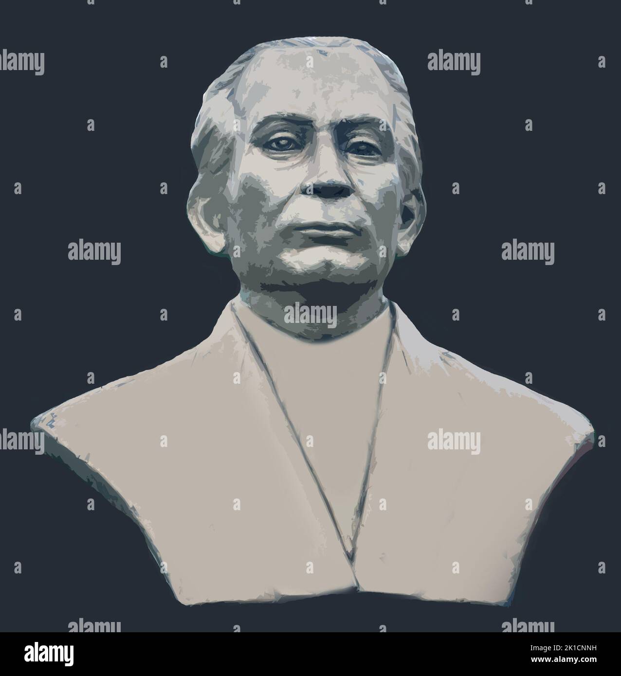 Computer Illustration of Homi Jehangir Bhabha. He was an Indian nuclear ...