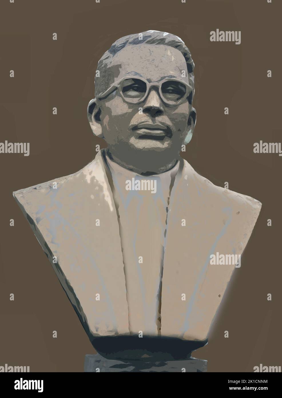 Computer Illustration of Meghnad Saha who was an Indian astrophysicist ...