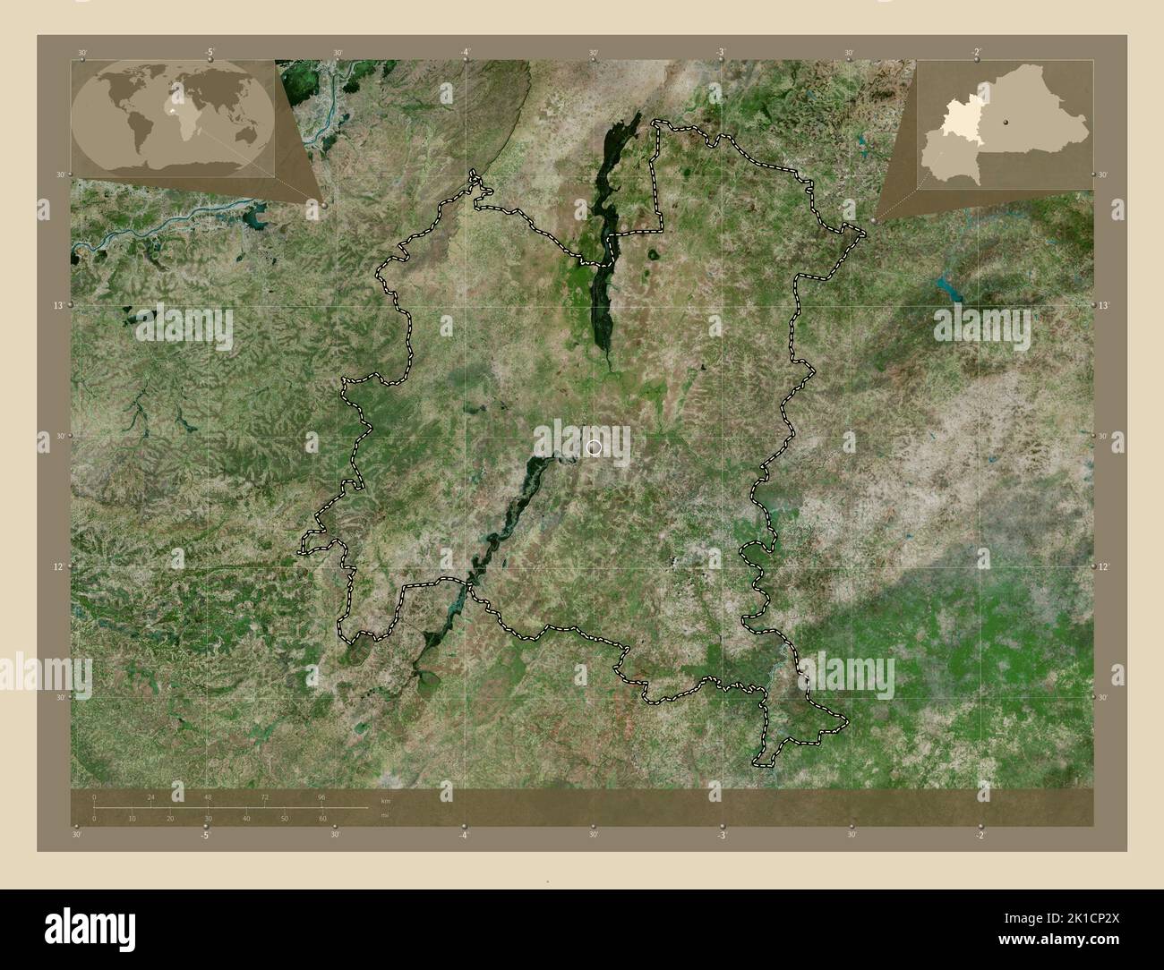 Boucle du Mouhoun, region of Burkina Faso. High resolution satellite ...
