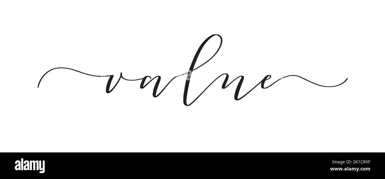 Value cute hand-written word design for posters and stories Stock ...